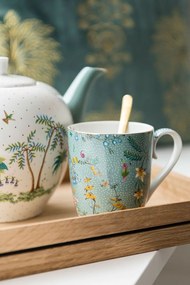 Pip Studio Jolie dots gold velká čajová konvice 1,6l, bílá