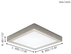 Eglo 32446 - LED stropní svítidlo FUEVA 1 LED/24W/230V