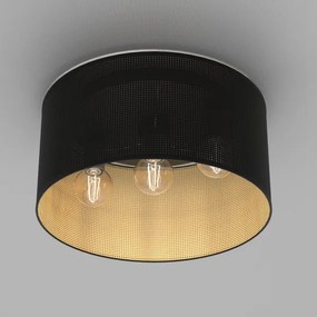 Lustr přisazený LOFT SHADE 3xE27/60W/230V černá/zlatá