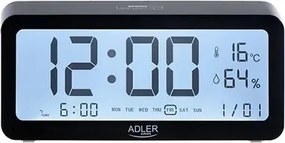 Adler AD 1195b černá / Budík / měření teploty a vlhkosti