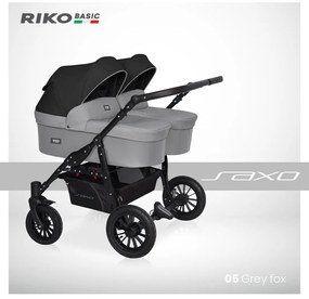 Sourozenecký kočárek Riko Basic Saxo Grey Fox