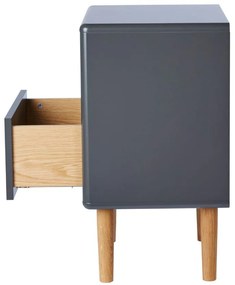 Tmavě šedý lakovaný noční stolek Tom Tailor Color 40 x 33,5 cm