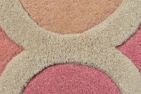 Flair Rugs koberce Ručně všívaný kusový koberec Illusion Rosella Pink/Blue kruh - 160x160 (průměr) kruh cm