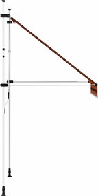 Ručně zatahovací markýza 150 cm oranžovo-hnědá 145835