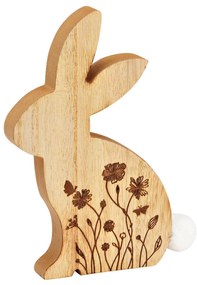 Velikonoční dřevěný zajíc FLORAL BUNNY 18 cm
