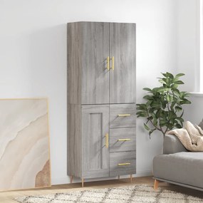 vidaXL Skříň highboard 69,5 x 34 x 180 cm kompozitní dřevo [3196005] Barva: šedá sonoma