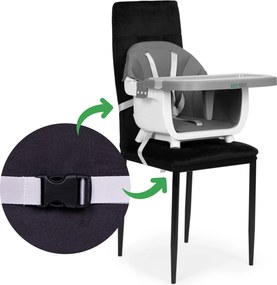 Dětská židlička 2v1 BABY ECOTOYS šedá