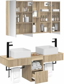 Sada koupelnových skříněk 4 ks Dub sonoma Kompozitní dřevo 3406305