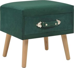 vidaXL Noční stolek tmavě 40 x 35 x 40 cm samet [247542] Barva: Zelená