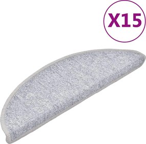15 ks Nášlapy na schody světle šedé 56 x 17 x 3 cm 133879