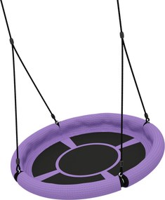 AIYAPLAY hnízdová houpačka, kulatá zahradní houpačka, nosnost 150 kg, výškově nastavitelná, fialová