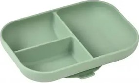 Beaba Talíř silikonový dělený s přísavkou Sage Green