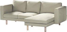 Potah na pohovku IKEA Norsborg 3-místná se šezlongem barva béžová látka pletený vzor
