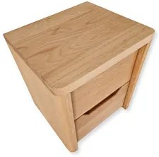 Postelia Dřevěný noční stolek z masivu TENNO 2x zásuvka