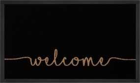 Hanse Home, Protiskluzová rohožka Welcome 103796 Anthracite Creme - na ven i na doma, 45x75, šedá, chodba / předsíň