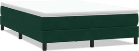 Postel Box Spring bez matrace tmavě zelená 140x210 cm samet 3315828