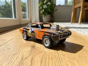 ROADBLASTERS Auto Muscle Car oranžová / Na setrvačník / Kov / 21 cm