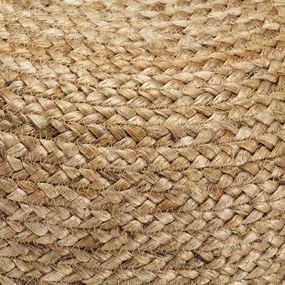 Ručně vyrobený sedací puf 45 x 30 cm juta 248071