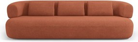 Pohovka z textilie bouclé v terakotové barvě 226 cm Jenny – Micadoni
