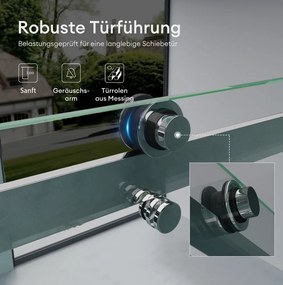 design sprchové posuvné dveře TERAMO 4 - CHROM 100-150cm Velikost: 110