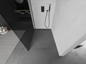 Mexen Kioto sprchová stěna Walk-in 100 x 200 cm, grafit 8 mm, černá - 800-100-101-70-40