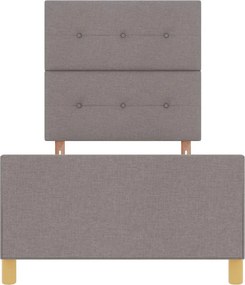 Rám postele s čelo Taupe 90 x 190 cm textil 3344694