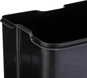 Odpadkový koš, kov, taupe, 30 L