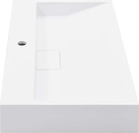 Umyvadlo 80 x 46 x 11 cm minerální/mramorový kompozit bílé 144065