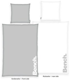 Bench Bavlněné povlečení šedo-bílá, 140 x 200 cm, 70 x 90 cm