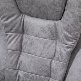 Vinsetto Masážní Hřejivá Kancelářská Židle Ergonomická S Nastavitelnou Výškou A Sklopným Opěradlem Z Mikrovlákna Šedá