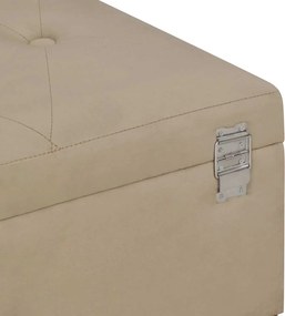 Lavice s úložným prostorem 105 cm béžová samet 247574