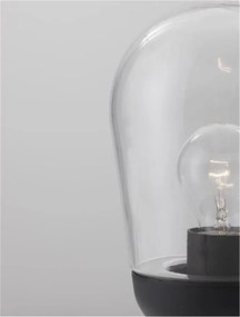NV 9060195 Venkovní sloupkové svítidlo OMIKA tmavě šedý hliník a čiré sklo E27 1x12W 220-240V bez žárovky IP54 - NOVA LUCE