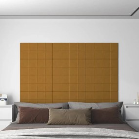 Nástěnné panely 12 ks hnědé 60 x 30 cm samet 2,16 m²,  344091