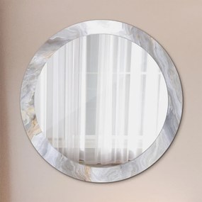 Kulaté zrcadlo tištěný rám Abstraktní mramor fi 80 cm