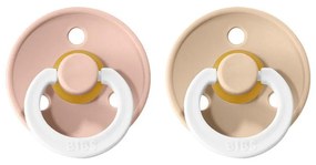 Bibs dudlíky kaučuk 2 ks 0-6 měsíců Colour Blush/vanilla noční