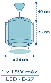 Dalber D-76112 - Dětský lustr MY LITTLE JUNGLE 1xE27/15W/230V