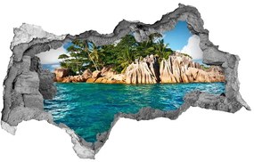 Wallmuralia Nálepka fototapeta 3D výhled Tropický ostrov 95x73 cm