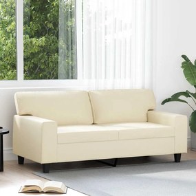 vidaXL 2místná pohovka 140 cm umělá kůže [359417] Barva: krémová