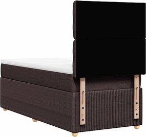 Box spring postel s matrací tmavě hnědá 80x200 cm textil 3291893