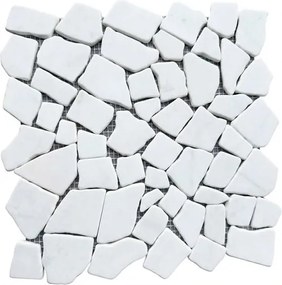 Kamenná mozaika Premium Mosaic Stone bílá 30x30 cm mat STMOSWH
