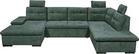 XXXLutz SEDACÍ SOUPRAVA, textil, tmavě zelená Livetastic - Sedací soupravy - 002220057607