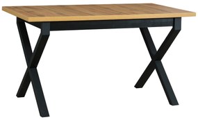 Jídelní stůl Paco 1 Zvolte barvu horní desky: Bílý (borovice andersen), Zvolte barvu nožek: Černá