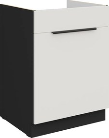 ARIA wb | dolní skříňka 60 ZL 1S dřezová | 60 cm | PREMIUM BOX | černá/bílá