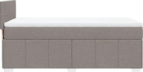 Box spring postel s matrací taupe 100 x 200 cm textil 3286983