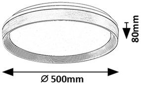 Rabalux 71308 - LED Stm. stropní svítidlo LADAN LED/48W/230V 3000-6500K + DO