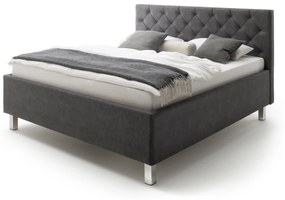 Čalouněná postel ARNAUD 160x200 s úložným prostorem, antracit Barva: kov