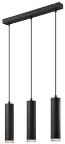 RUEL Závěsné skandinávské osvětlení na lanku LECHO, 3xE27, 60W, černé LM 3.114