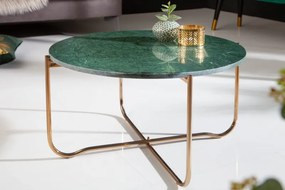 Konferenční stolek Noble 62cm Mramor zelený zlatý