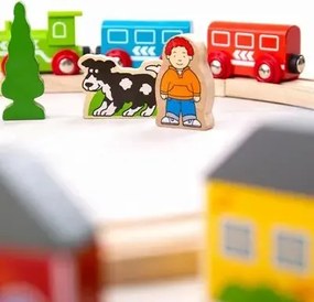 Bigjigs Rail Moje první vláčkodráha / 20 dílů / od 3 let