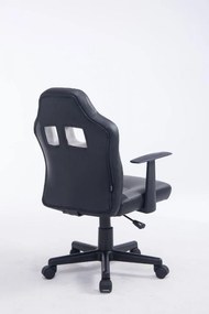 Bhm germany Dětská kancelářská židle Fun, syntetická kůže, černá / šedá
